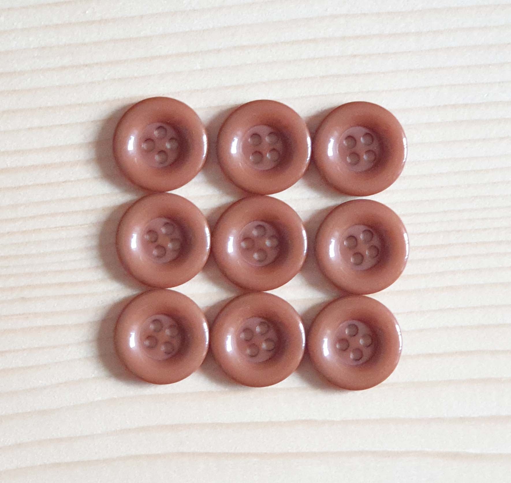 THICK EDGE RESIN LIGHT BROWN / 15mm / Resin Buttons / Sewing Buttons ...