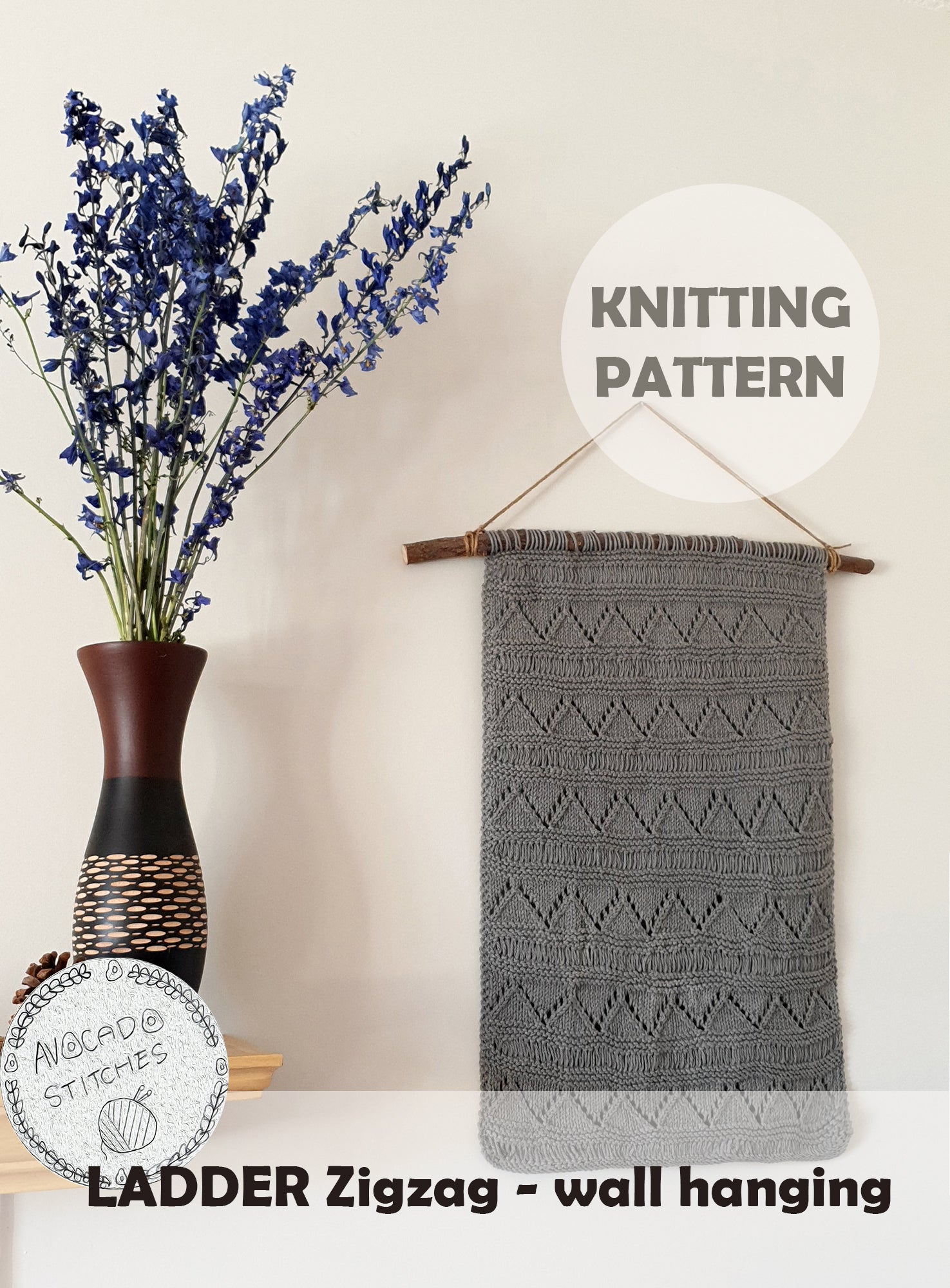 BOHO WALL HANGING (Digital Knitting Pattern) / Knit Wall Hanging Patte ...